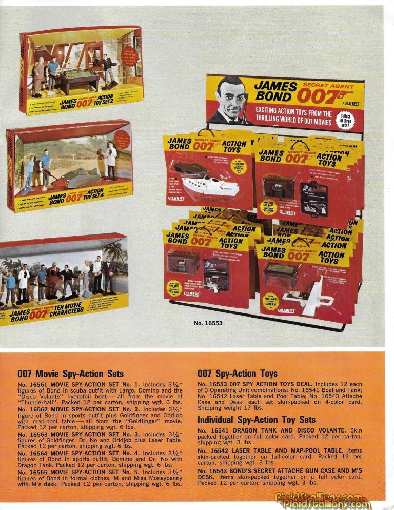 1966 Gilbert Toys Catalog- James Bond-Man From U.N.C.L.E-Honey West - PS