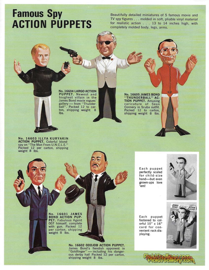 1966 Gilbert Toys Catalog- James Bond-Man From U.N.C.L.E-Honey West - PS