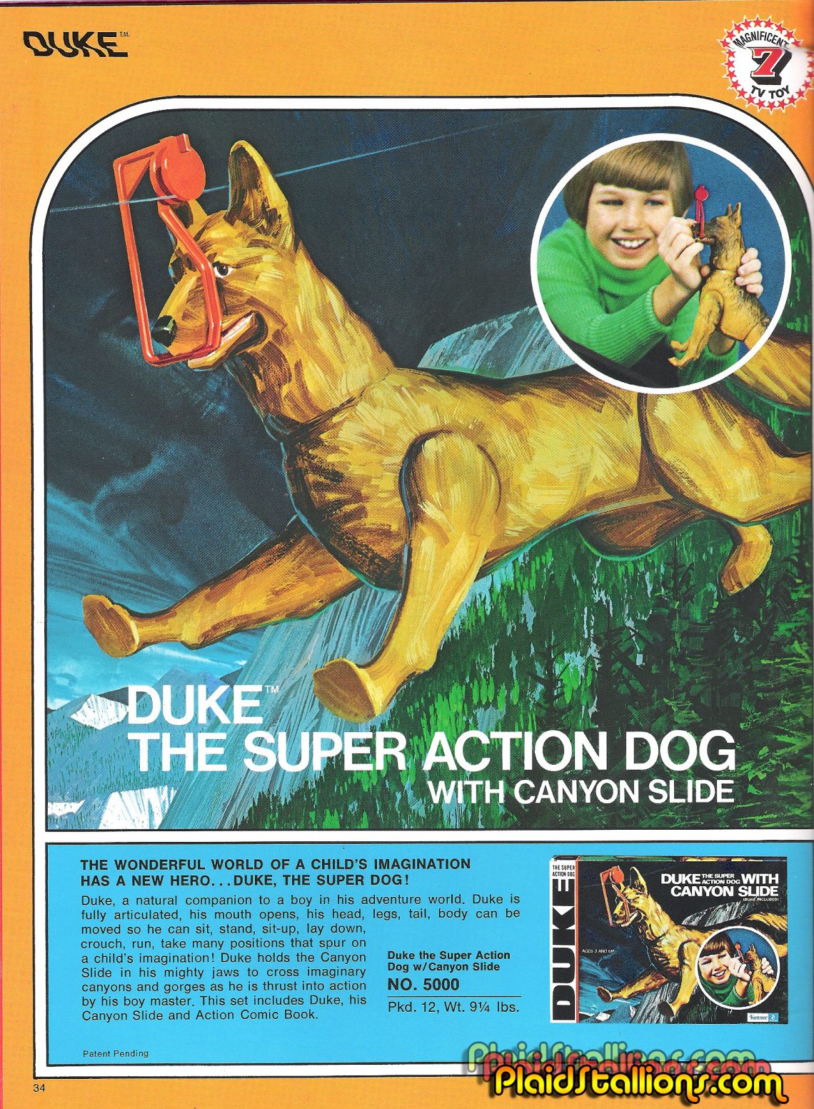 Kenner Duke the Super Action Dog 1975 Catalog - Plaid Stallions - PS