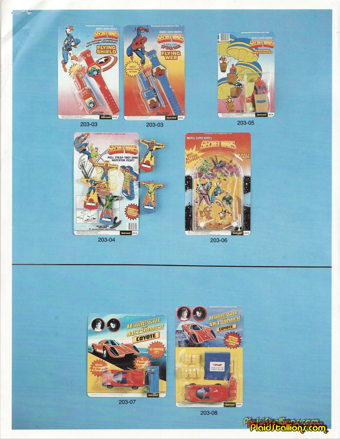 1984 Fleetwood Toys Catalog - Manimal - Secret Wars - Sword & the ...
