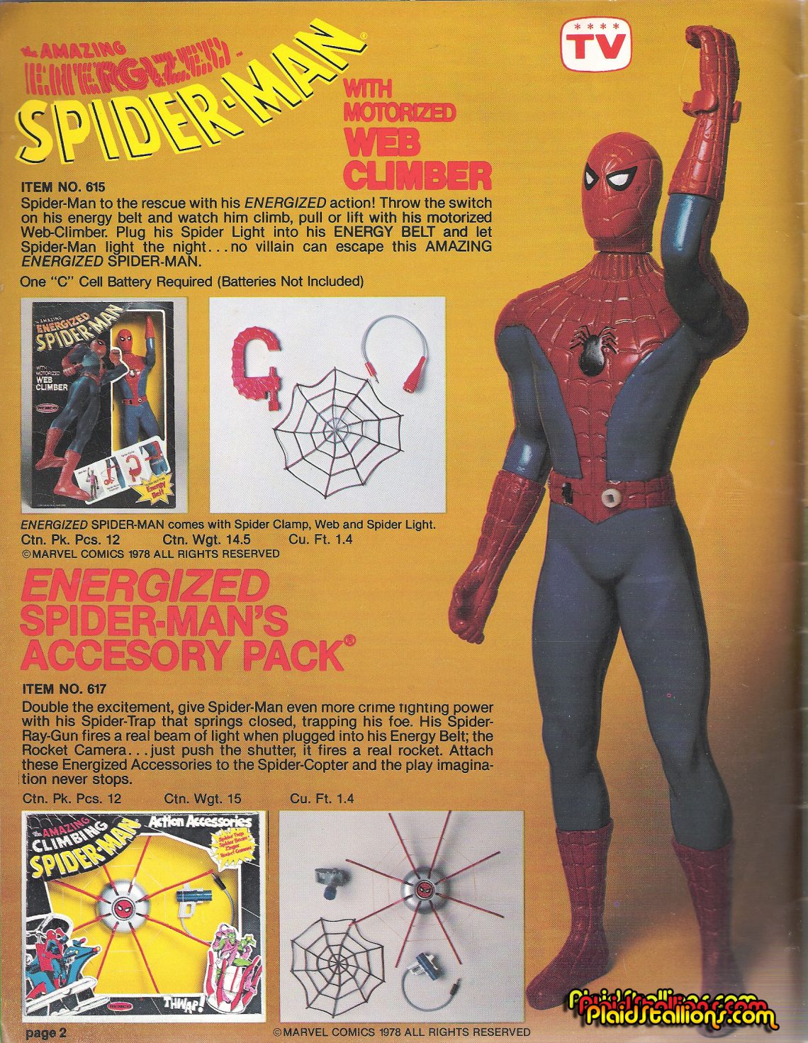1978 Remco Toys Catalog- Energized Spider-Man - Utility Belts - PS