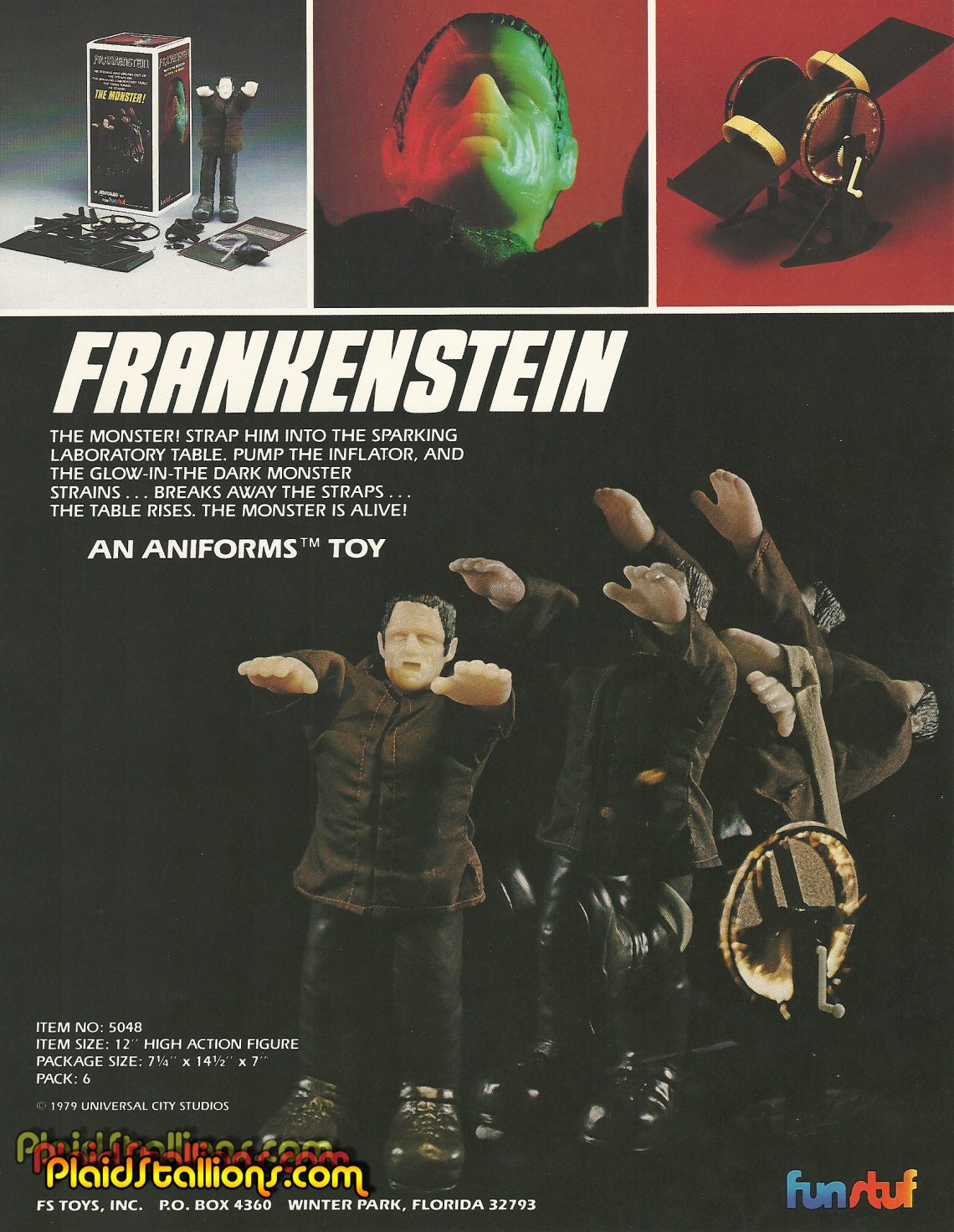 1980 Funstuf Toys Catalog- Aniforms Hulk-Frankenstein - PS
