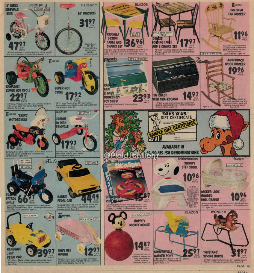 1981 Toys R Us catalog - Mego- Remco- PS