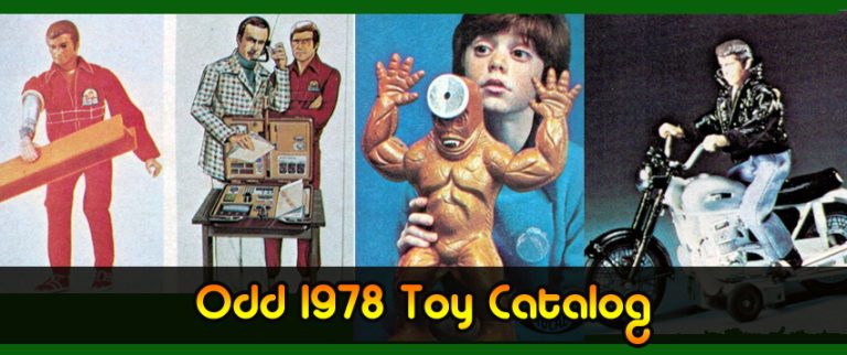 1978 toy catalog with oddball action figure assortment - PS