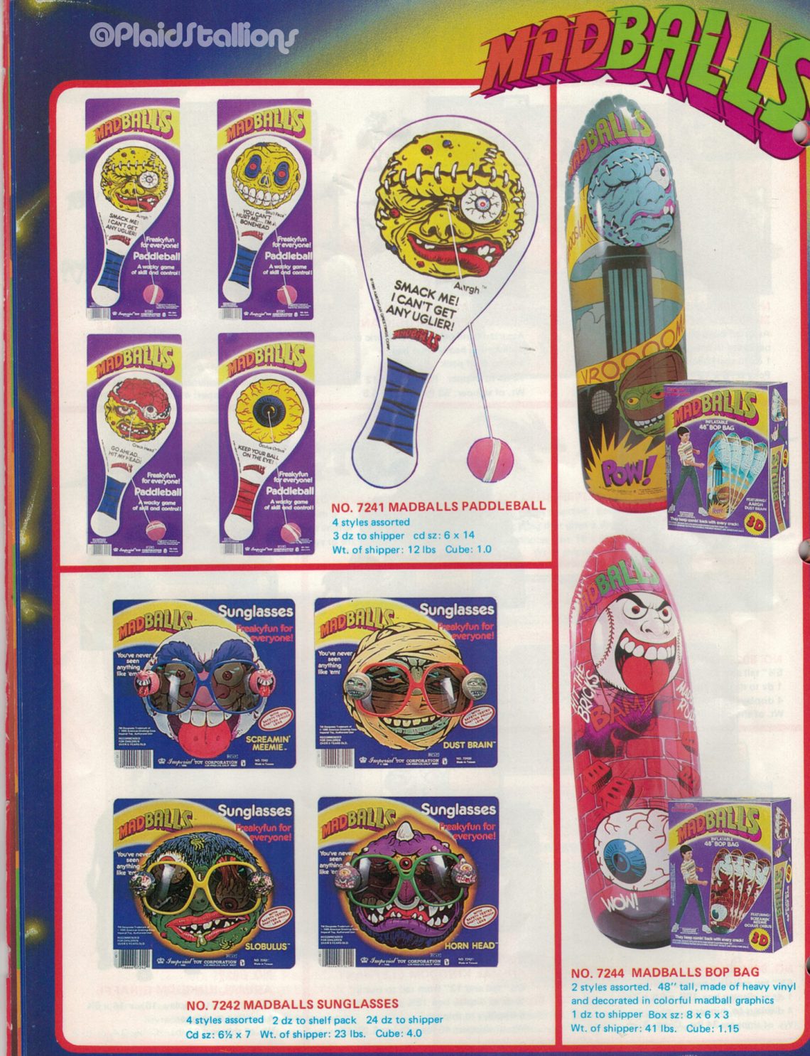 Imperial Toys Catalog 1986 Delta Force Ninjas Madballs - PS