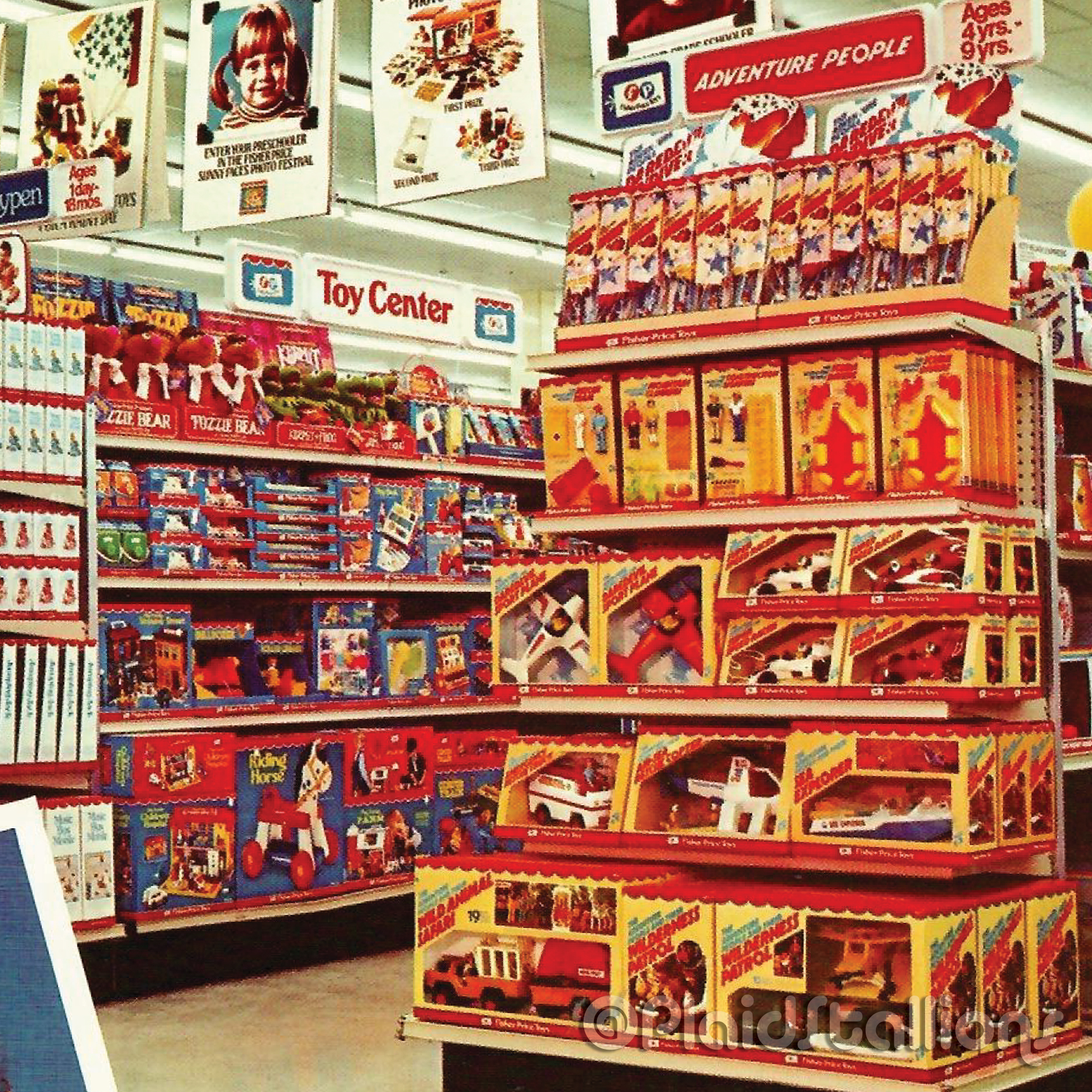 Fisher Price Adventure People End cap from 1976. - PS