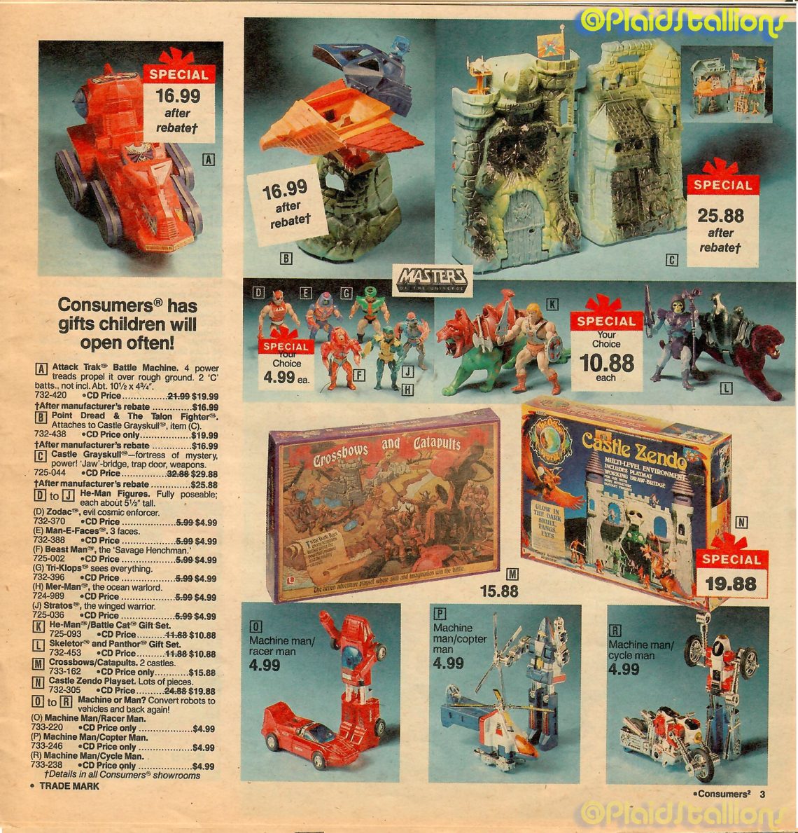 1983 Consumers Distributing Toy Catalogue- MOTU- GI Joe- Star Wars - PS